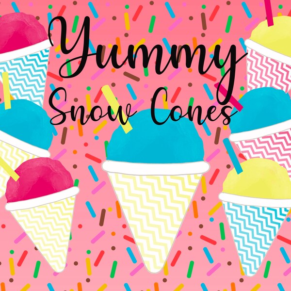 Snow Cone Clipart - Etsy