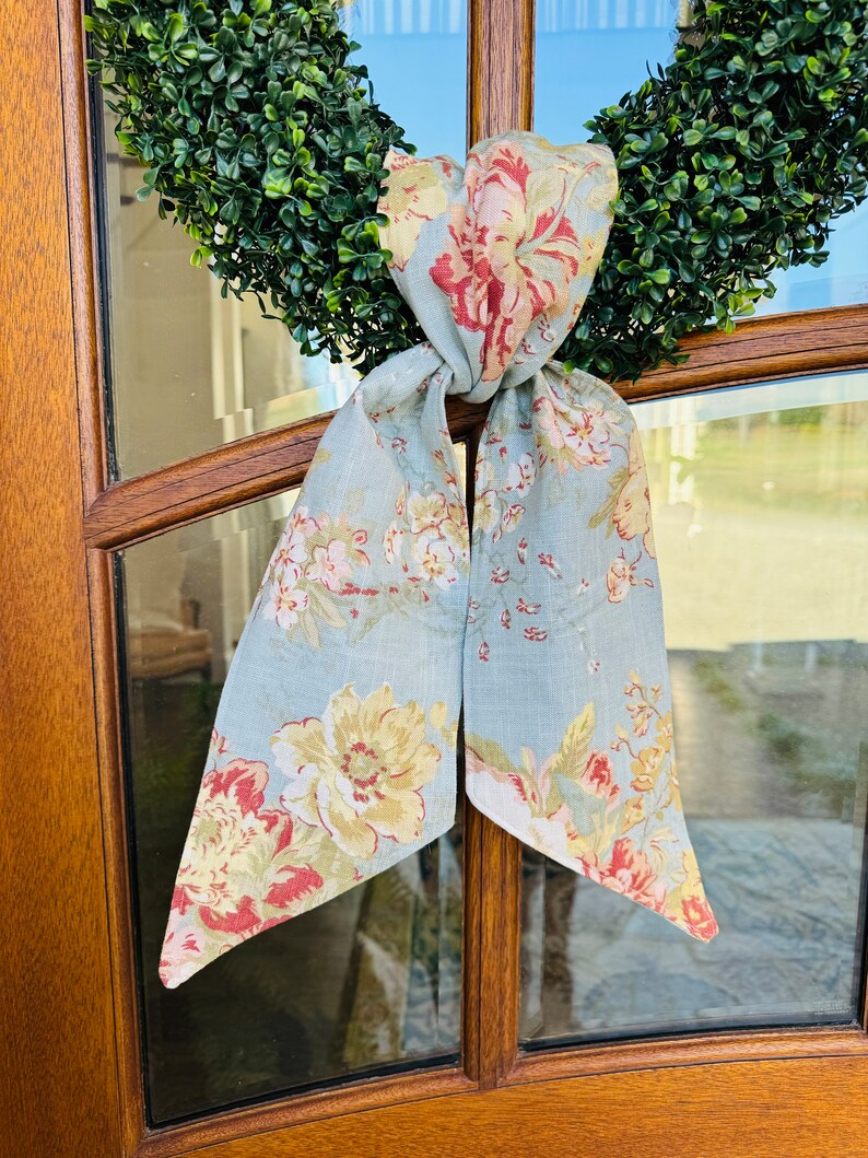 French Country Wreath Sash Personalized French Country Chinoiserie ...