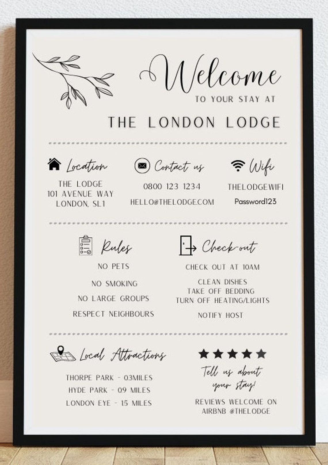 Airbnb Welcome Sign for Hosts | Airbnb Host Sign | Vacation Holiday ...