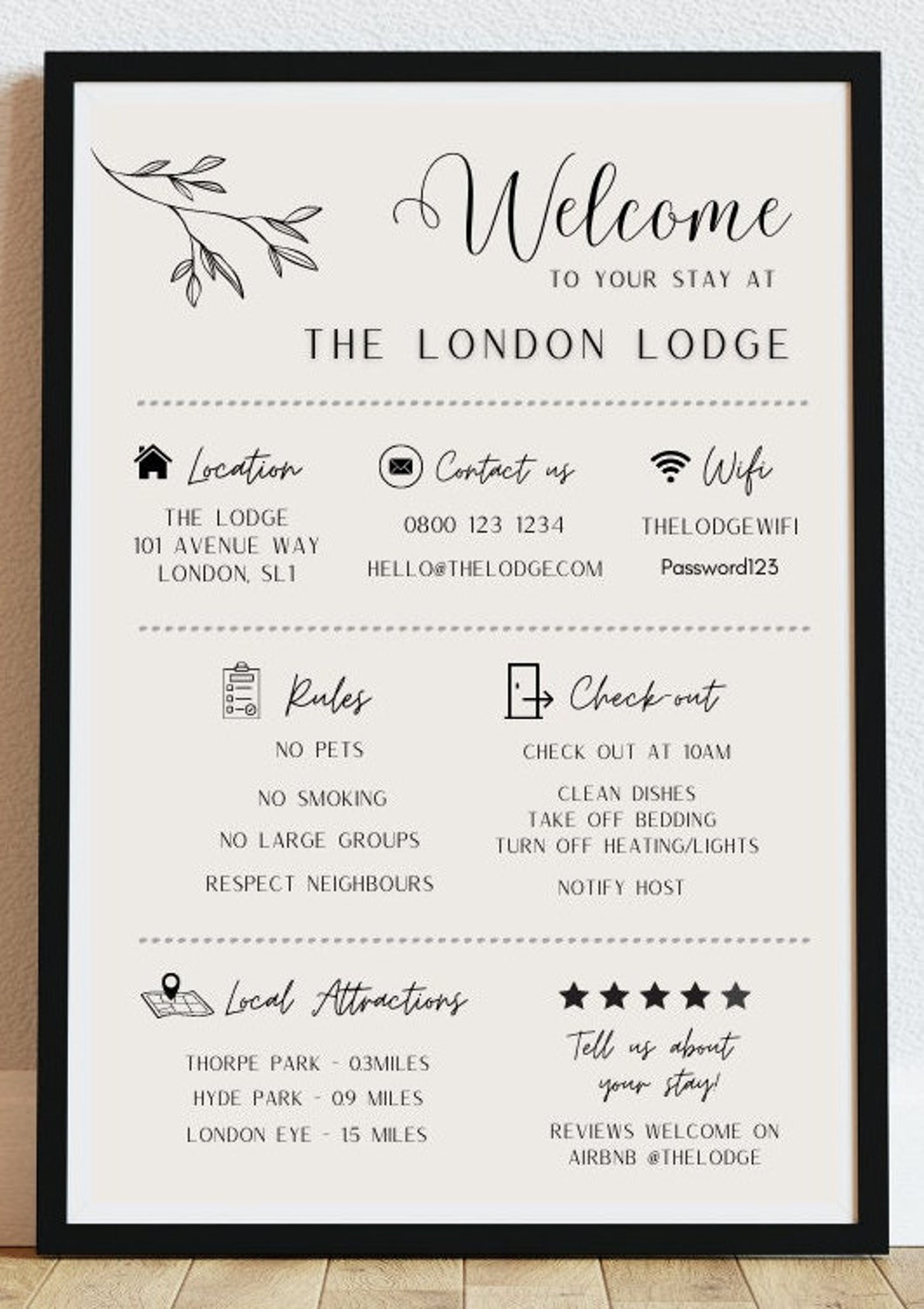 Airbnb Welcome Sign for Hosts Airbnb Host Sign Vacation Holiday Rental ...