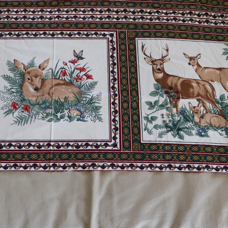 Deer Panel Fabric - Etsy