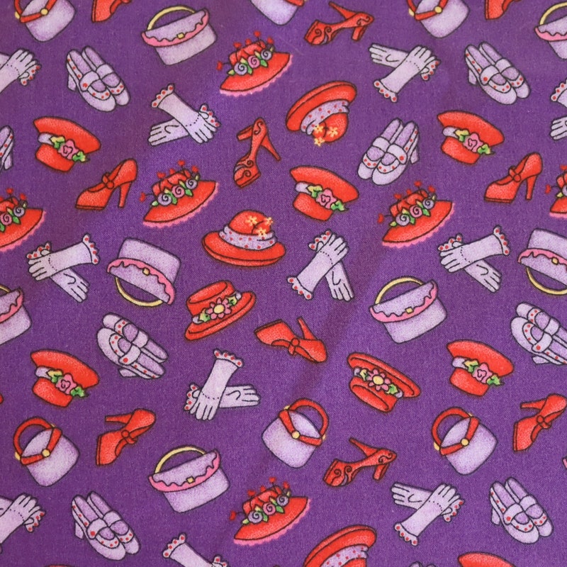 Red Hat Society Fabric - Etsy