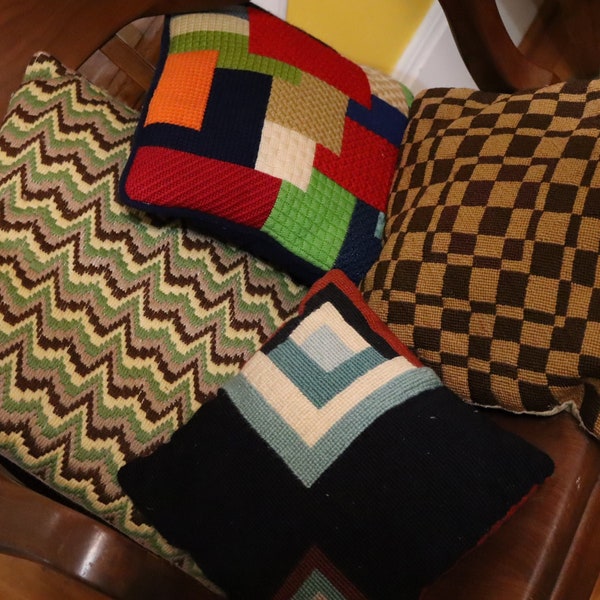 Geometric Needlepoint - Etsy