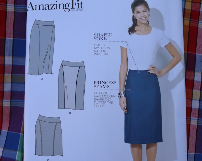 Amazing Fit Straight Skirt Pattern Skirt With Shaped Yoke and Princess ...