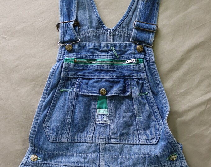 Liberty Denim Bib Cut-off Overalls / Jean Overall Shorts - Etsy