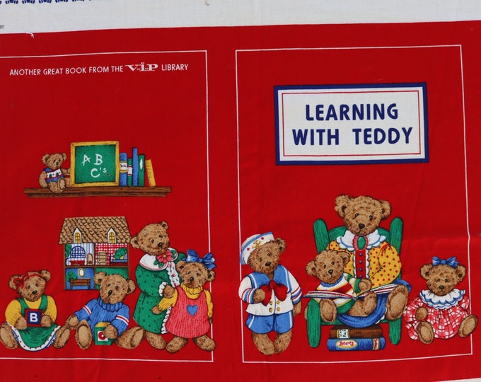 Teddy Bear Soft Storybook Fabric Panel Learning With Teddy Bears Soft ...