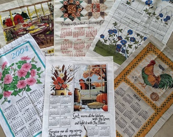 Linen Calendar Towel | Etsy