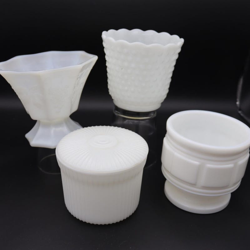 Hobnail Milk Glass - Etsy