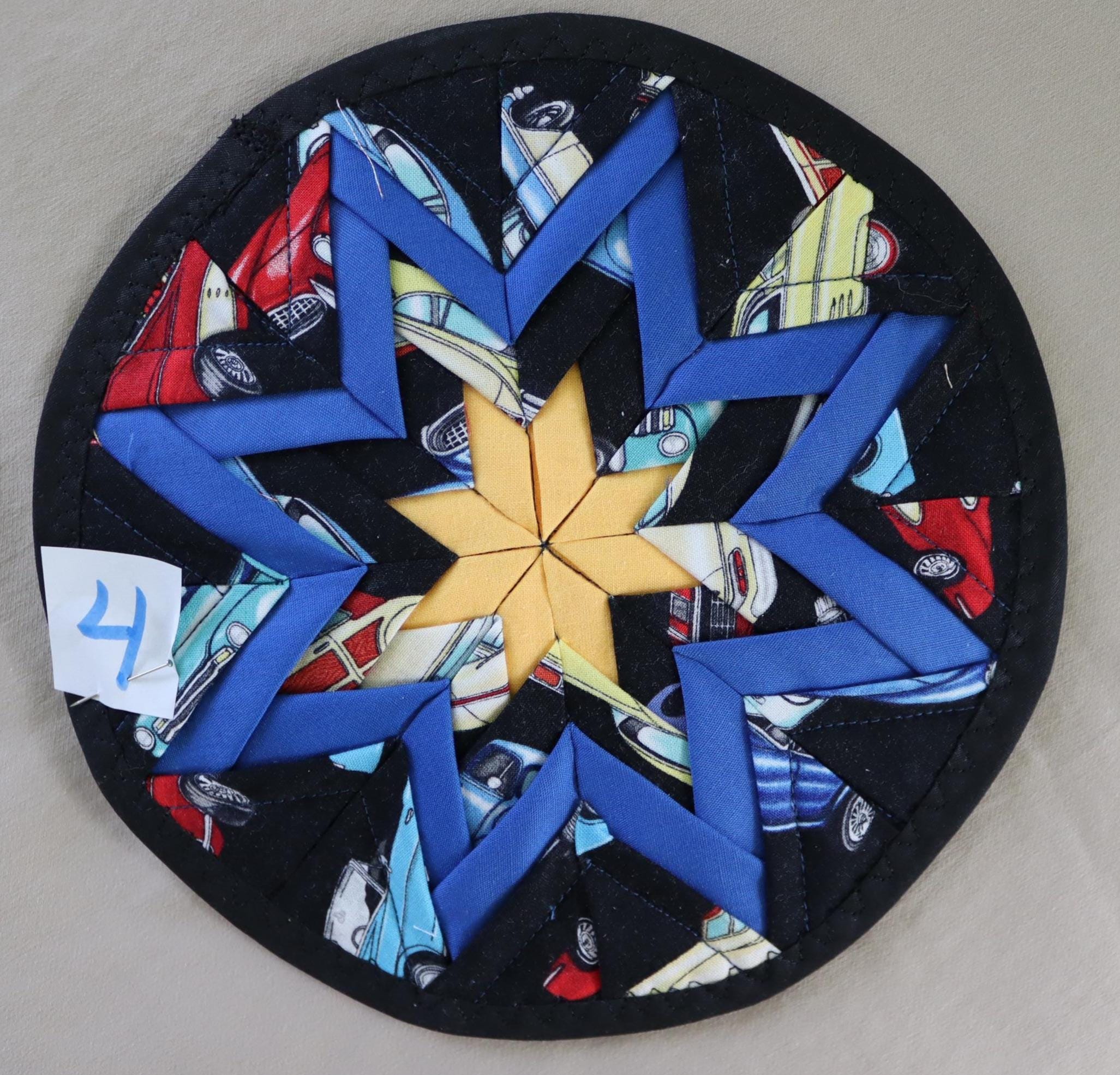 Handmade Kitchen Hot Pads; Folded Star or Amish Star Pattern Hot Pads ...