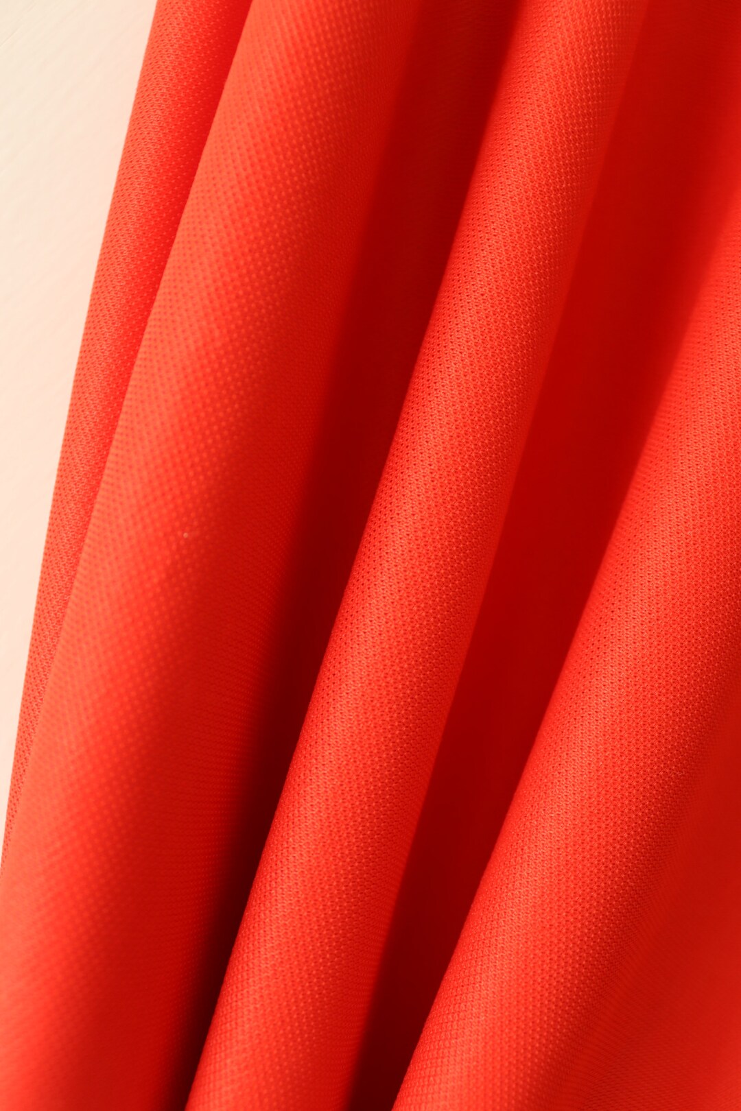 70s Red Double Knit Fabric - Vintage Red Polyester Double Knit Fabric ...