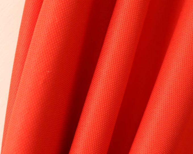 70s Red Double Knit Fabric - Vintage Red Polyester Double Knit Fabric ...