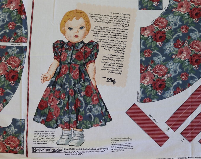 18-inch Doll Clothing Fabric Panel -patty's Attic Daisy Dolly Dress ...