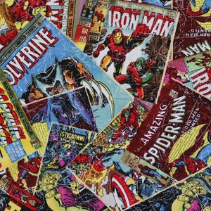 Marvel Comics Fabric-spider-man, Captain America, Hulk, Wolverine, Thor ...