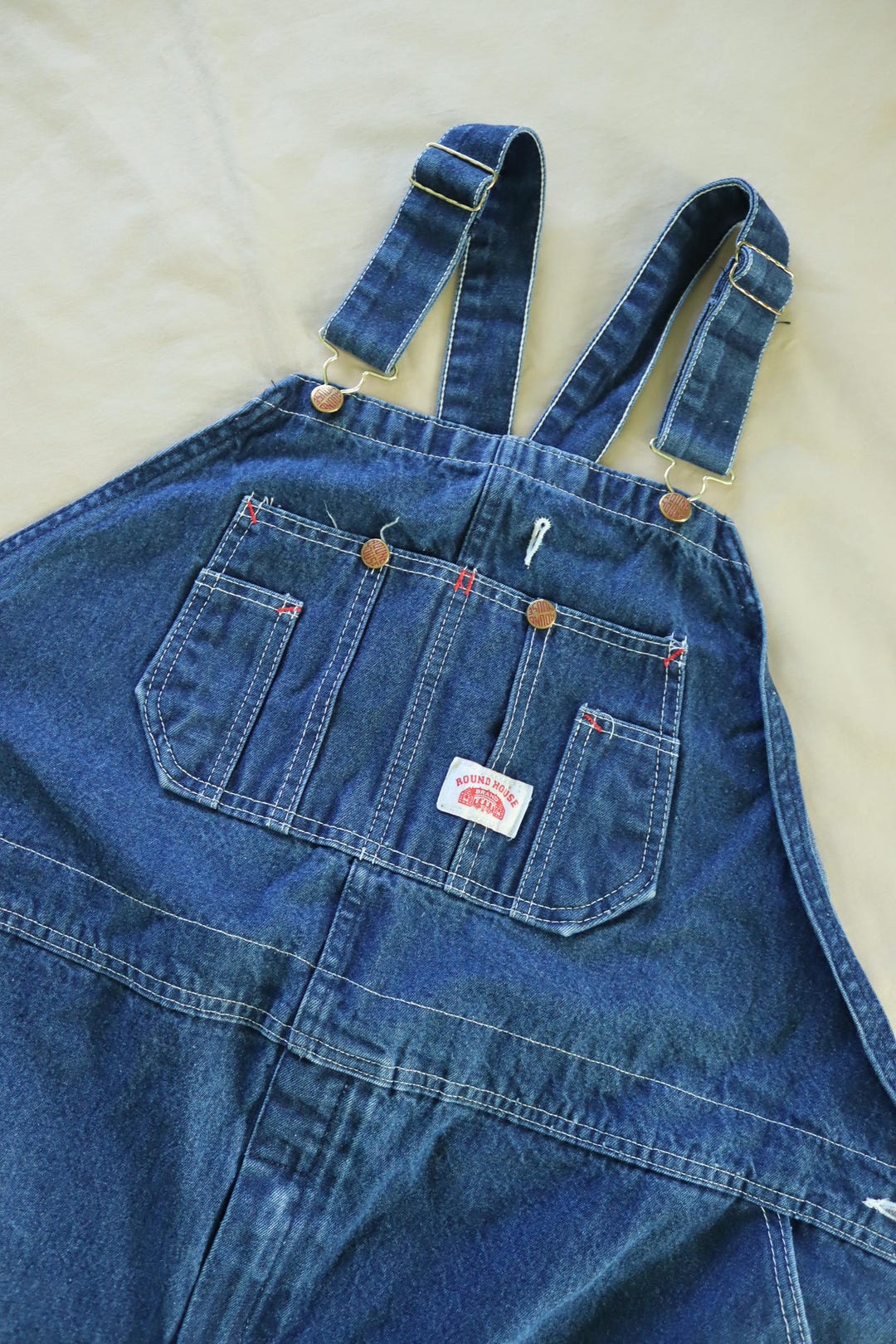 Denim Bib Overalls by Round House - 52 Waist X 30 Long - Cotton Denim ...