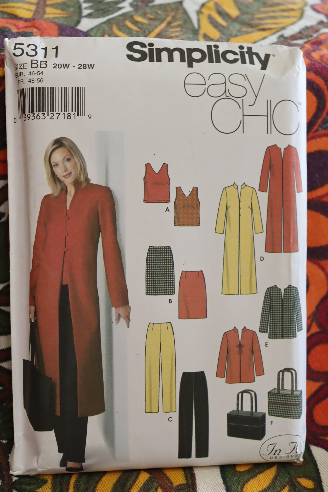 Easy Long or Short Jacket, Top, Skirt, Pants, and Bag Pattern ...