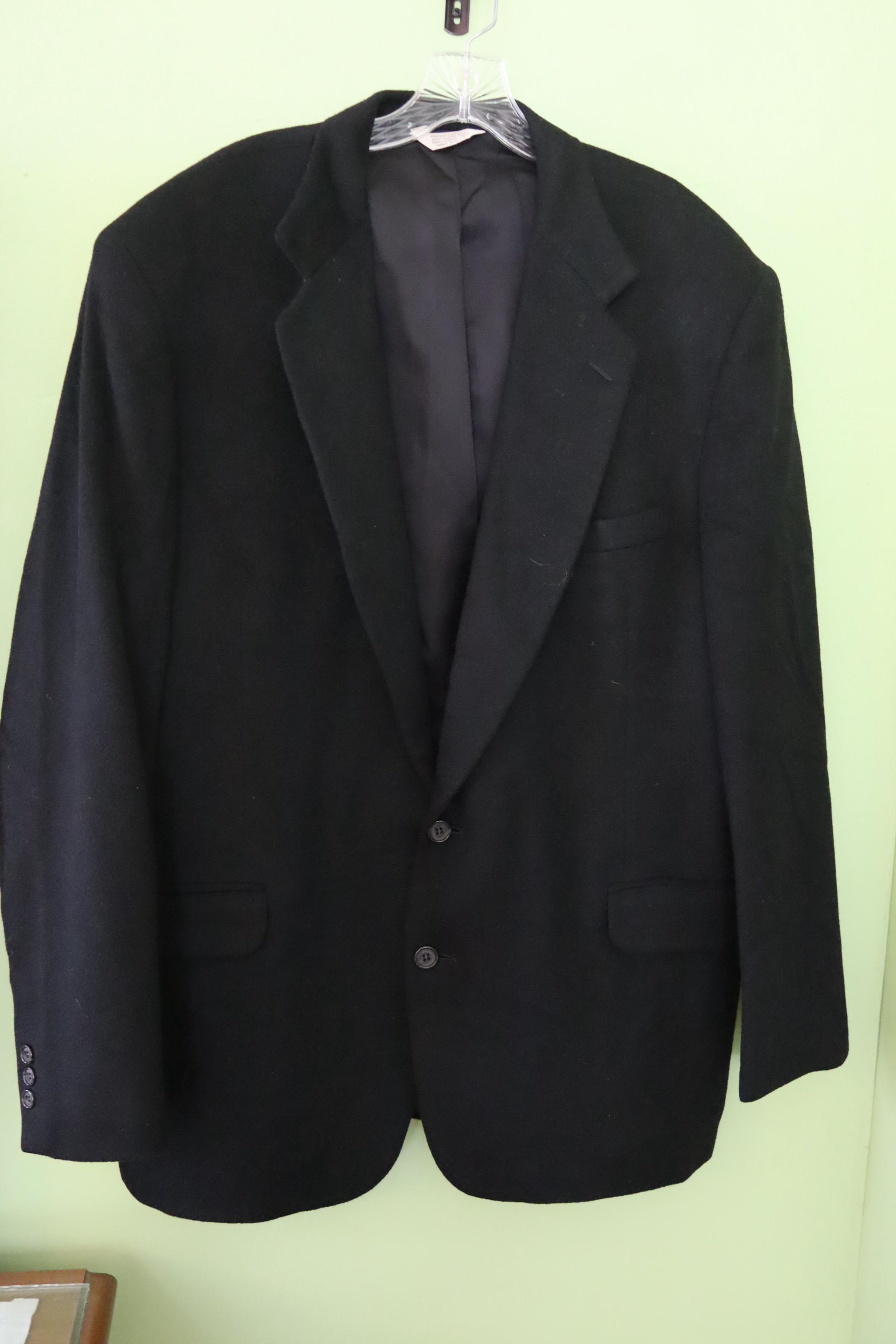 Men’s Vintage Black Camel Hair Blazer - Made in USA Black Winter Blazer ...