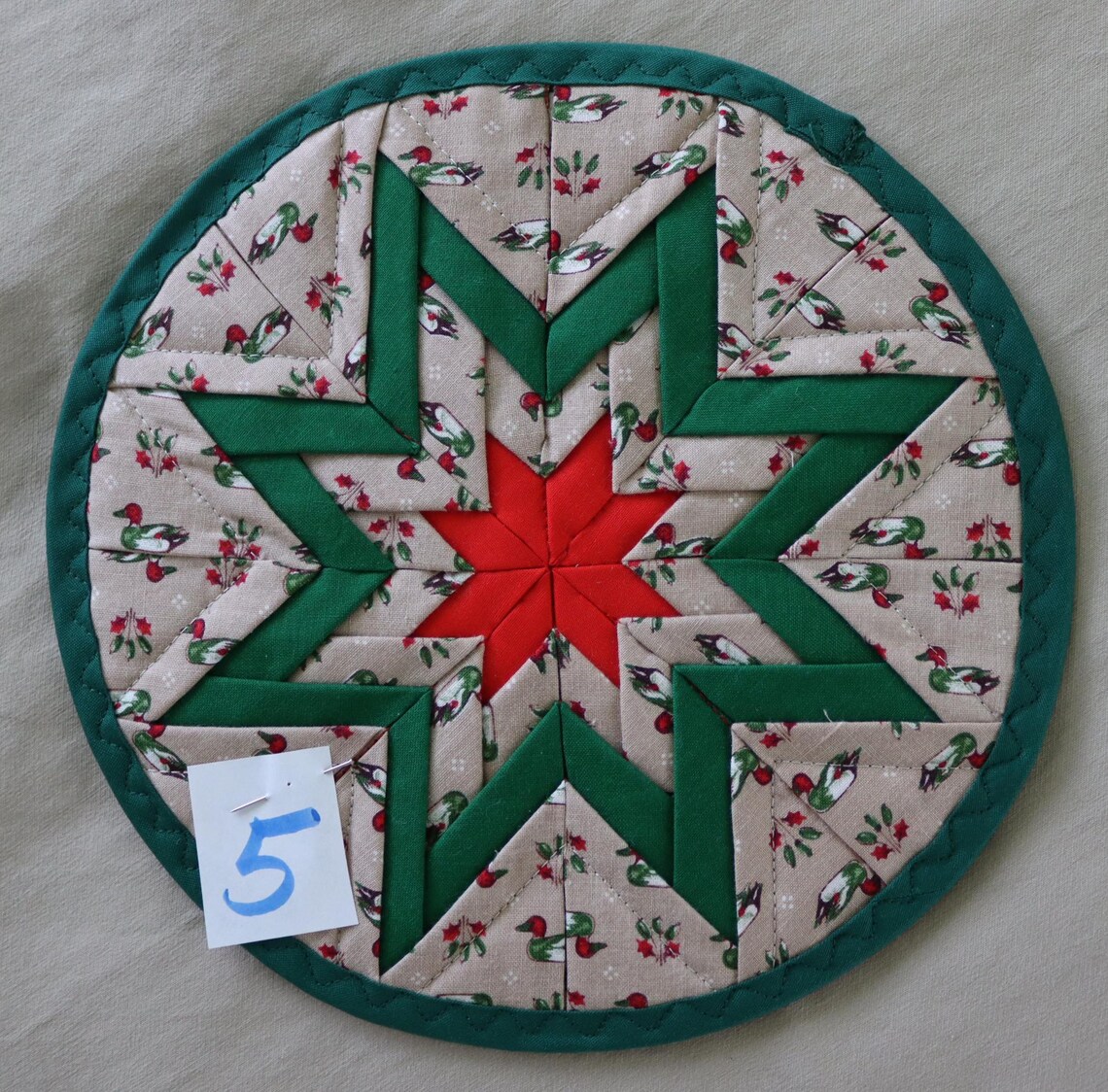 Handmade Kitchen Hot Pads; Folded Star or Amish Star Pattern Hot Pads ...