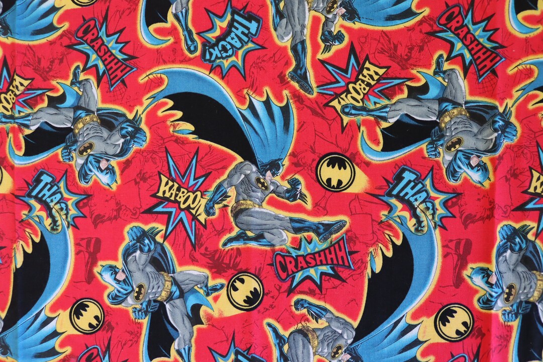 Batman Fabric DC Comics Fabric With Batman Cotton Comic Book Fabric ...