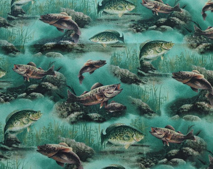 Fishing Trout Fabric Panel, Wildlife Fish, Tournament Beaver Lake Fish ...