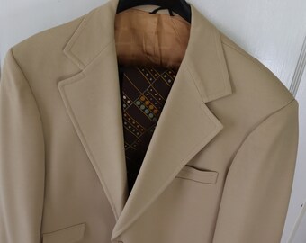 70s Mens Wide Lapel Brown Sports Coat / Blazer by Curlee Vintage Men's ...