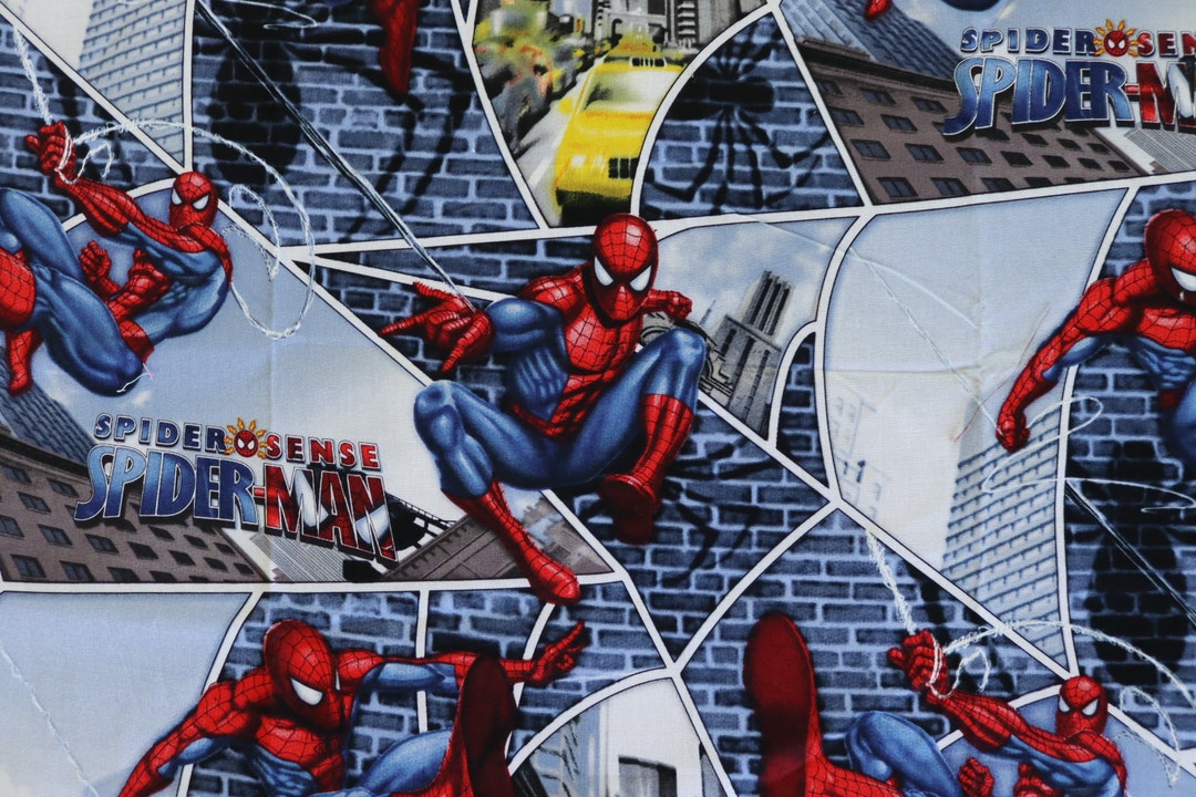 Spider-Man Stoff - Spider Sense Spider-Man Baumwollstoff - Spider-Man ...