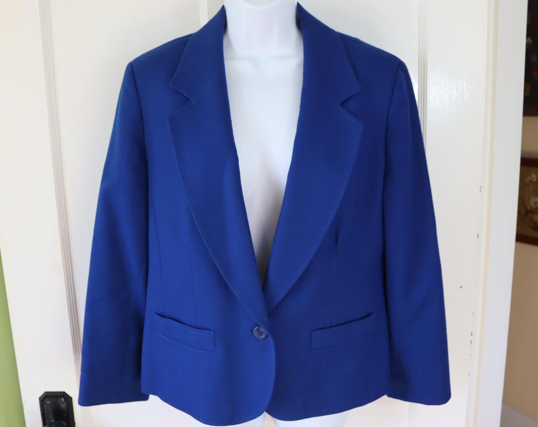 Vintage Blue Blazer by Pendleton - Blue Wool Jacket - Vintage Pendleton ...