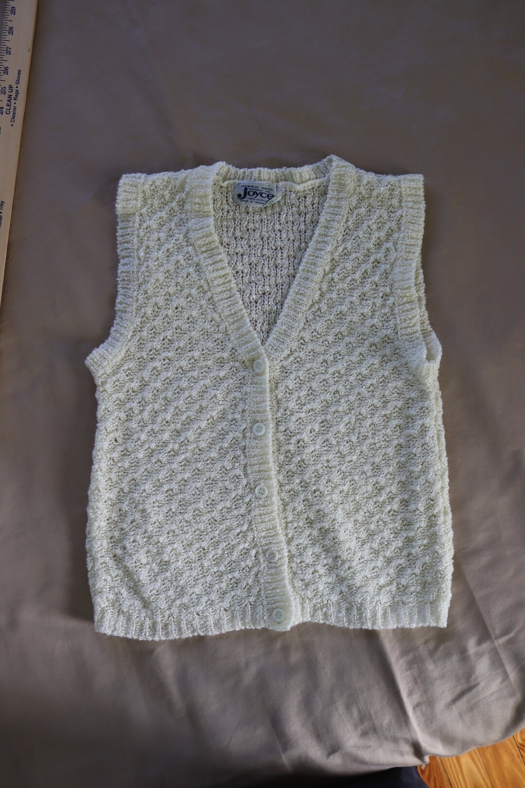 Vintage Ivory Soft Sweater Vest Grandma Sweater Vest Ivory Grandma Core ...