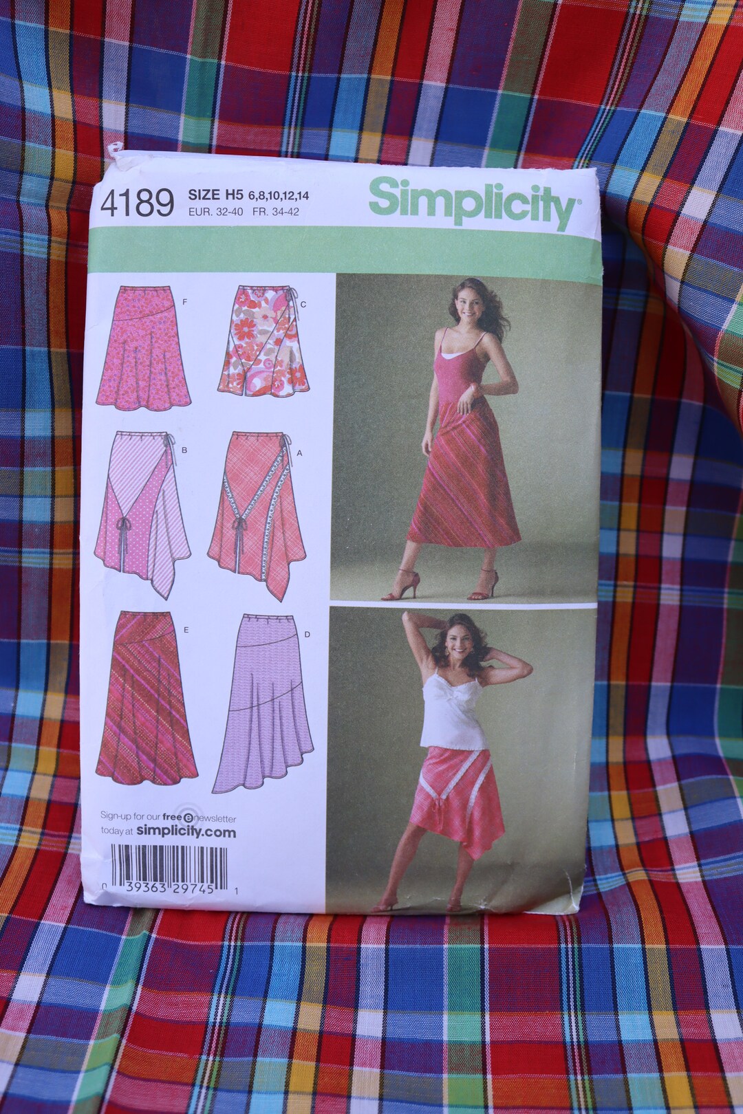 Easy Pull-on Skirt Pattern With Asymmetrical Hem and Bias Cut / Bias ...
