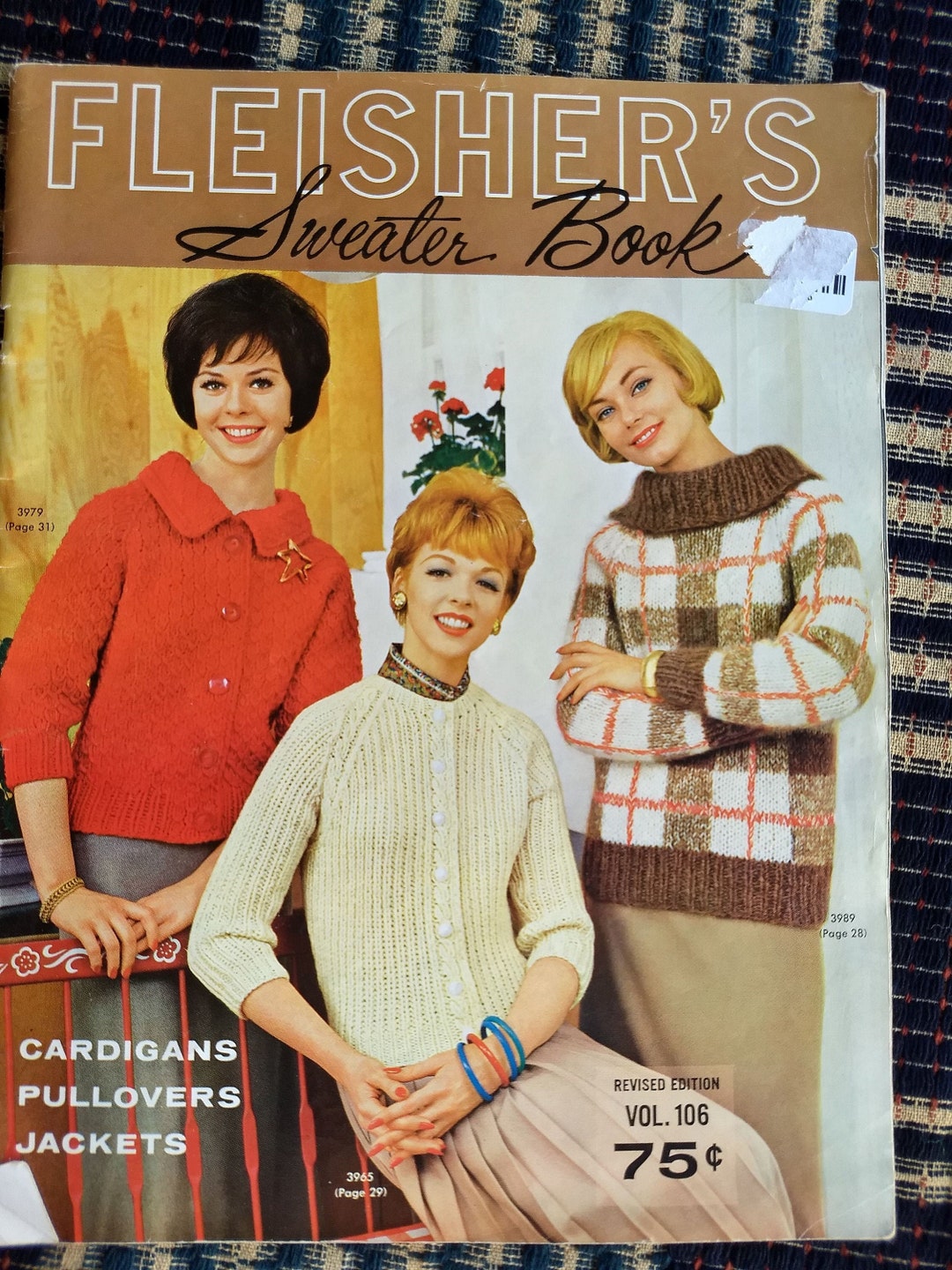 1960s Knitting Pattern Book for Cardigans, Pullovers, Jackets, Vest ...
