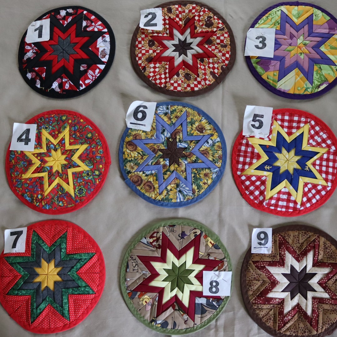 Handmade Kitchen Hot Pads Folded Star or Amish Star Pattern - Etsy