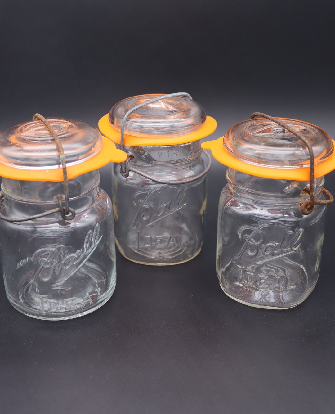 1910s/20s/30s Antique Ball Ideal 1 Pint Jars With Locking Glass Lid ...