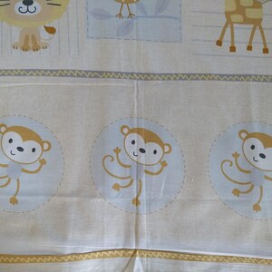 Cute Wild Safari Fabric Panel for Baby Quilt or Wall Hanging With ...