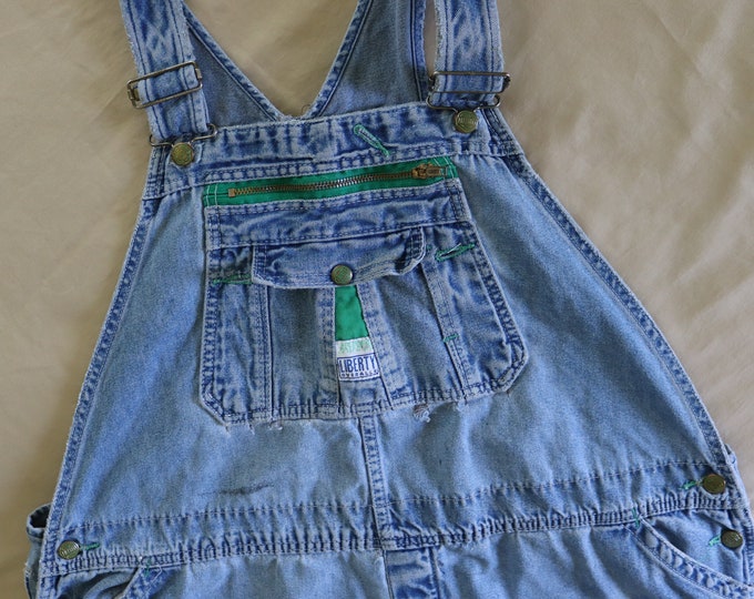 Liberty Denim Bib Overalls - Faded and Authentically Distressed by a ...