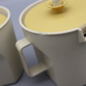 Tupperware Sugar and Creamer Set in Gold and Cream With Button Top - Etsy