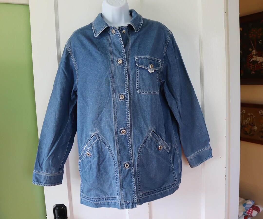Vintage Denim Farmer Jacket - Lauren Jeans Company Denim Chore Coat ...
