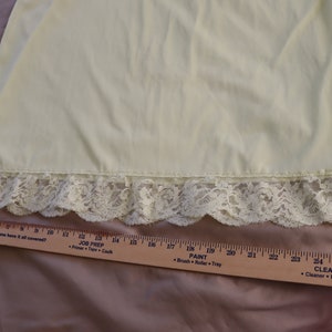 Vintage Yellow Dress Slip With Lace Pretty Yellow Full Slip for Your ...