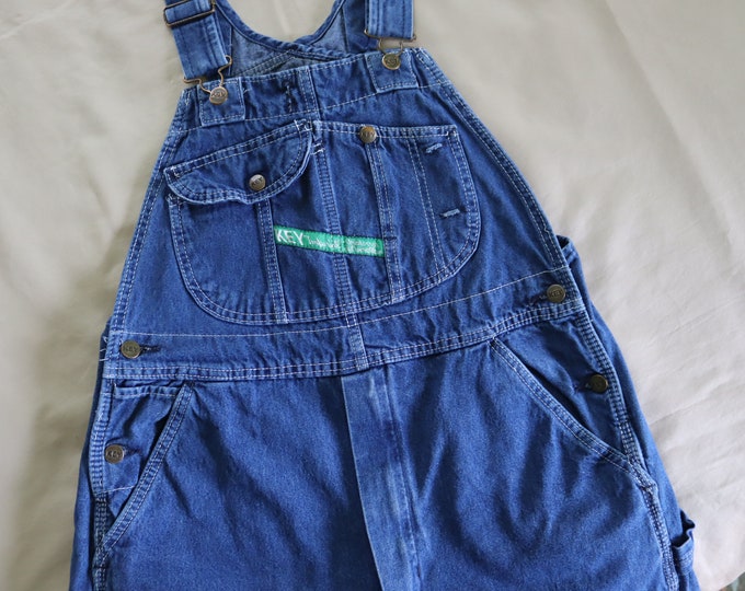 Denim Bib Overalls / Dungarees by Key - Denim Farmer Overalls - 36 ...
