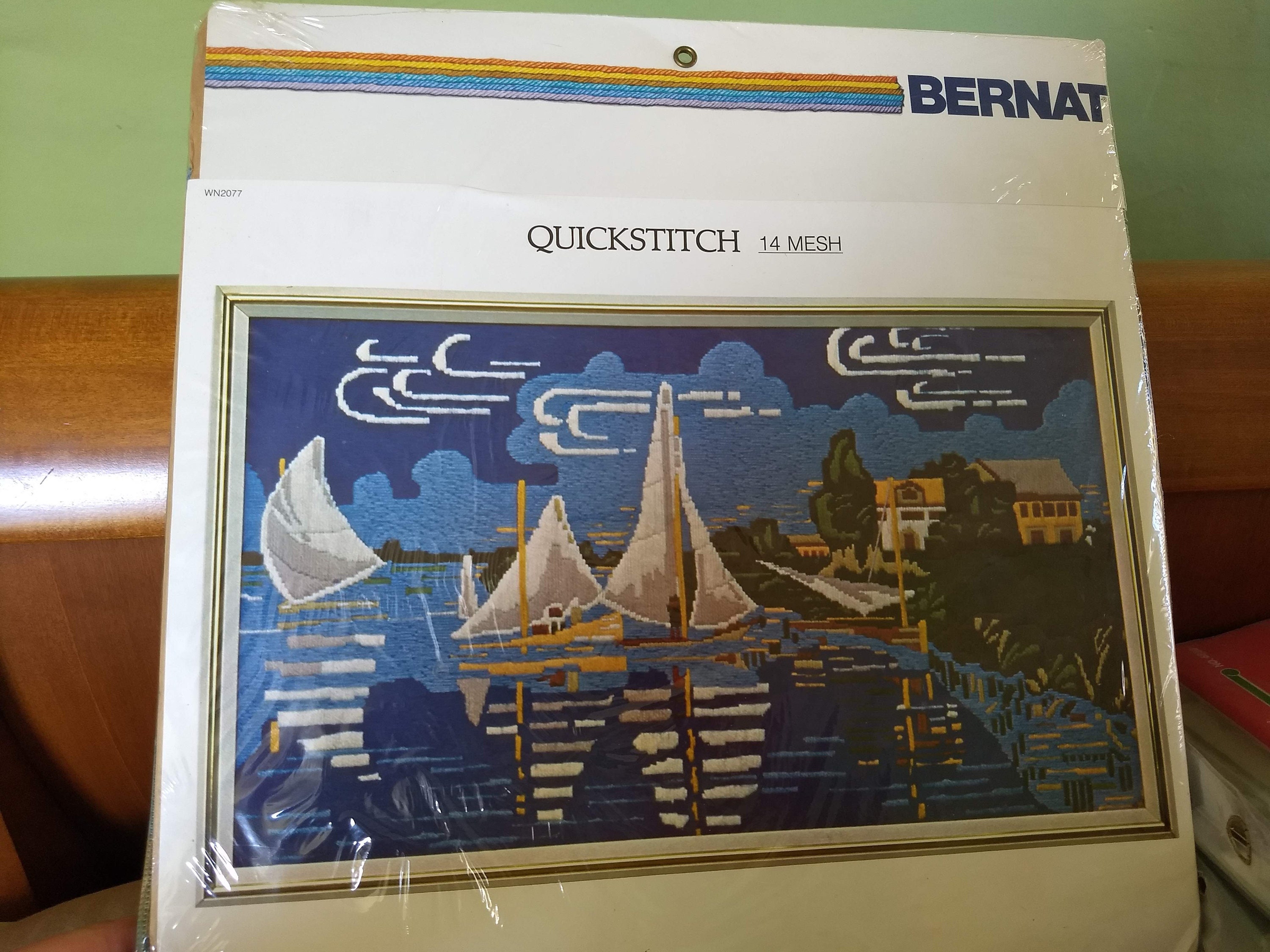 Sailboat / Seaside Needlepoint Kit by Bernat Longstitch or - Etsy
