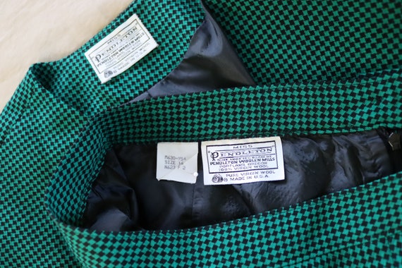 Pendleton Wool Jacket and Skirt Suit - tiny green and… - Gem