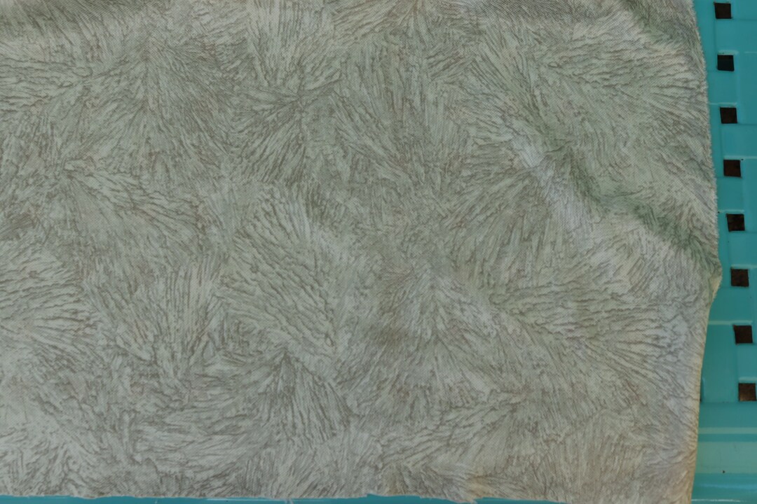 Beige and Tan Print Double Knit Fabric From 1970s Groovy Vintage Double ...