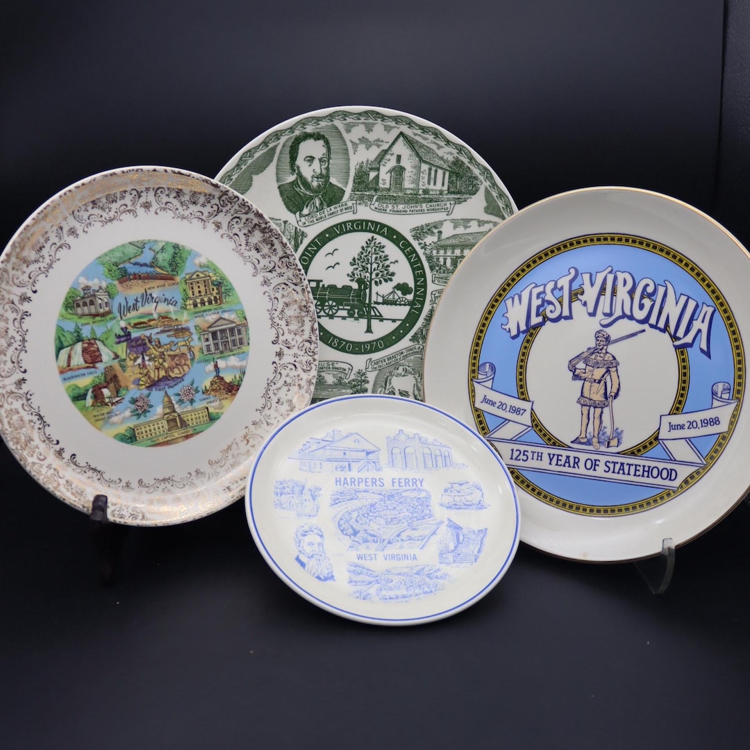 State Souvenir Collectible Plates - West Virginia Souvenir Plate ...