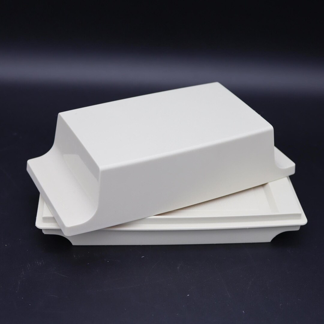 Vintage Tupperware Butter Dish With Lid - Beige Butter Container With ...