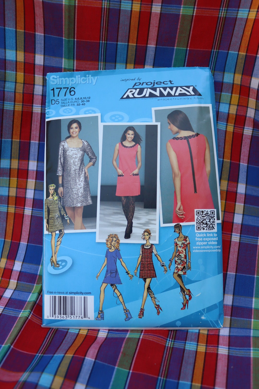 Easy Straight Dress Pattern With Neckline, Sleeve, Pocket Variations ...