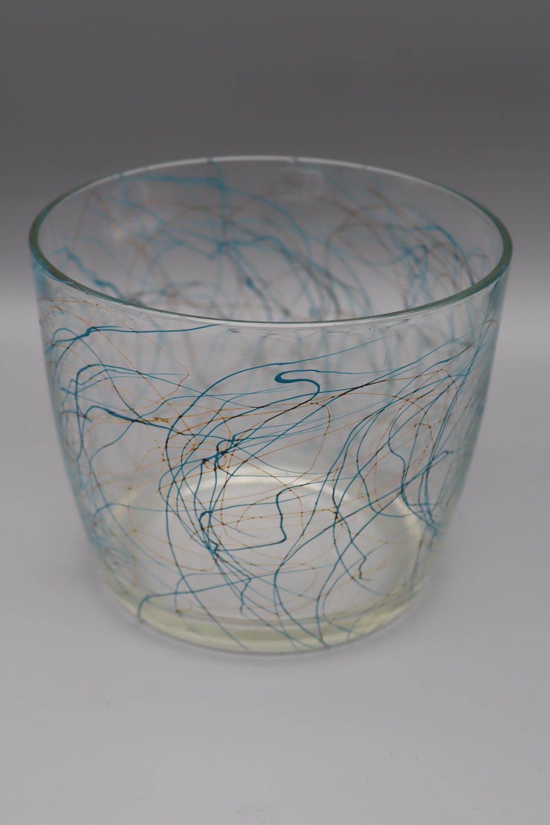 Vintage Glass Ice Bucket-small Glass Ice Bucket for Cocktail Hour-happy ...