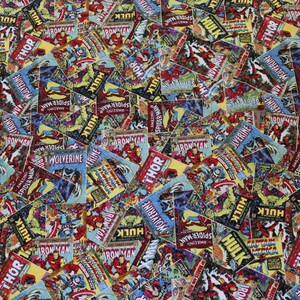 Marvel Comics Fabric-spider-man, Captain America, Hulk, Wolverine, Thor ...