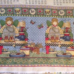 Debbie Mumm 2002 Calendar Fabric Panel - 2002 Calendar Fabric - 2002 ...