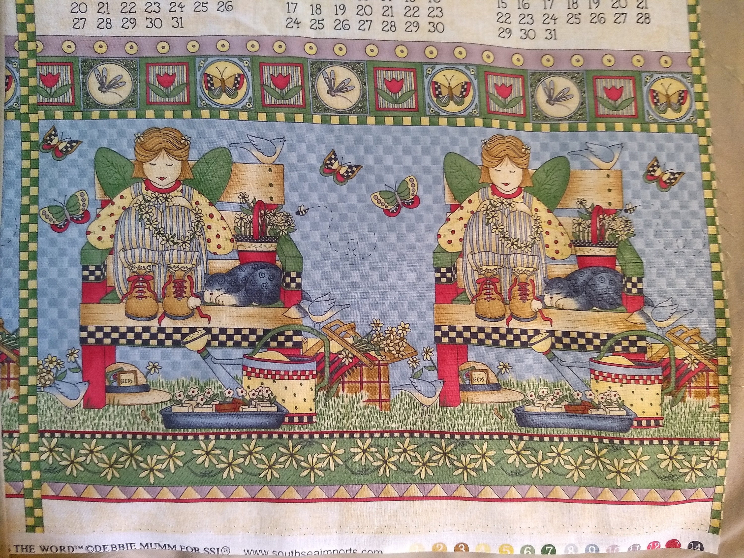 Debbie Mumm 2002 Calendar Fabric Panel | Etsy