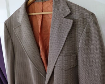 70s Mens Wide Lapel Brown Sports Coat / Blazer by Curlee Vintage Men's ...