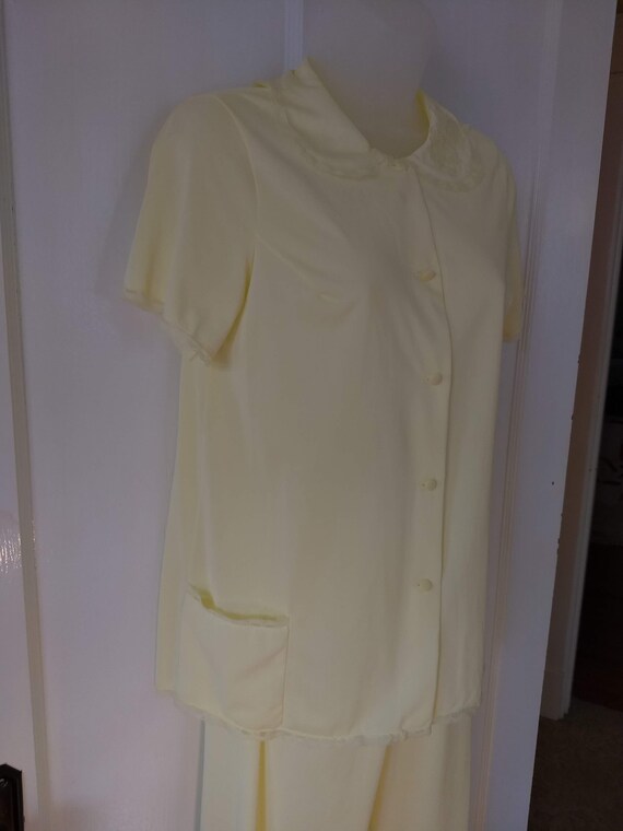 Pale Yellow Vintage Pajama Set by Shadowline - Gem
