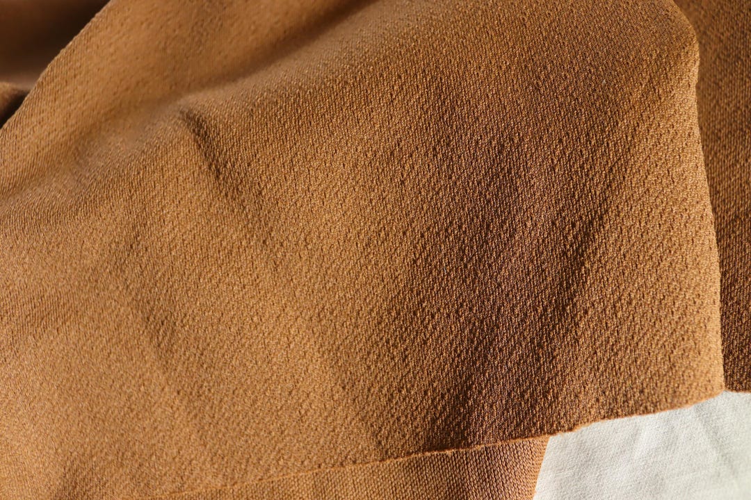 1970s Brown Double Knit Fabric Vintage Brown Polyester Double Knit ...